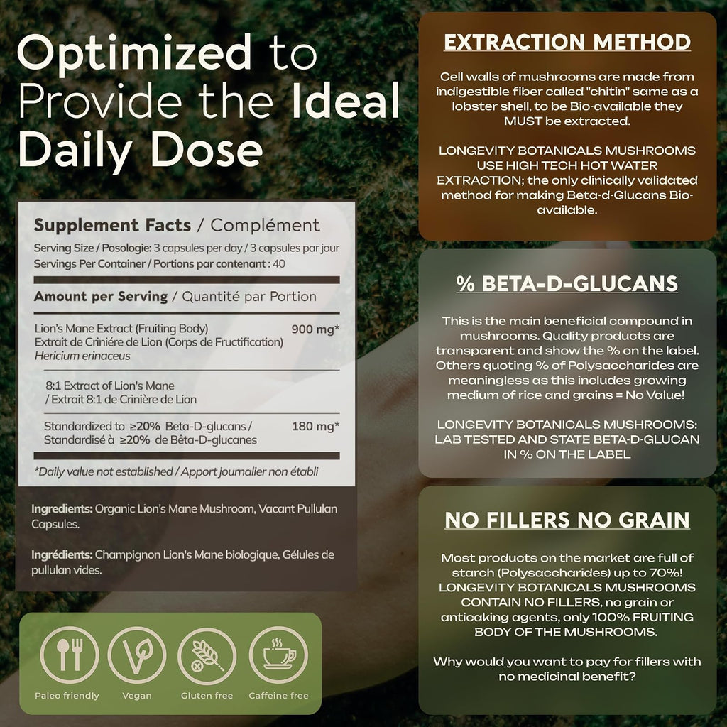 premium organic lion's mane capsules