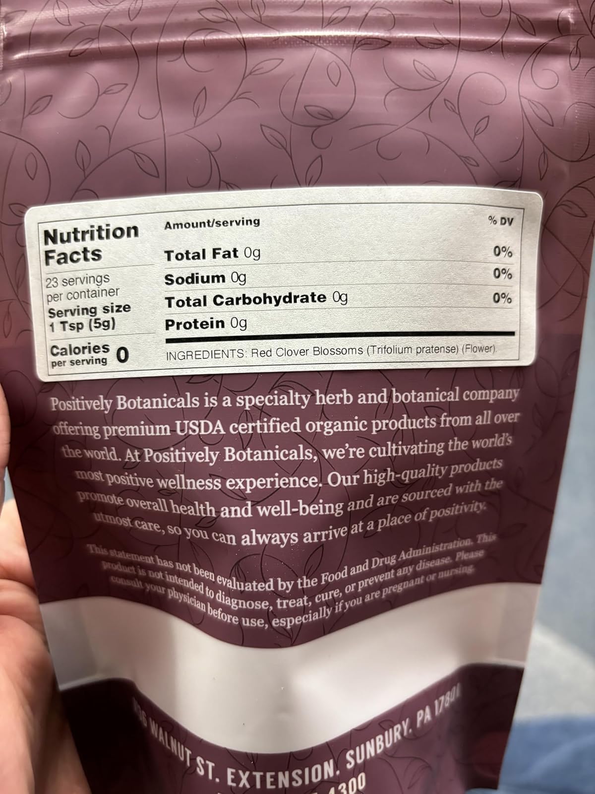 premium organic red clover tea