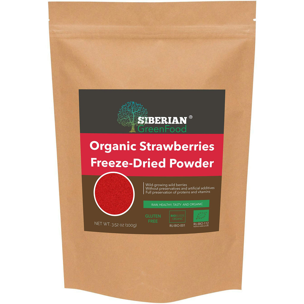 premium organic strawberry powder supplement