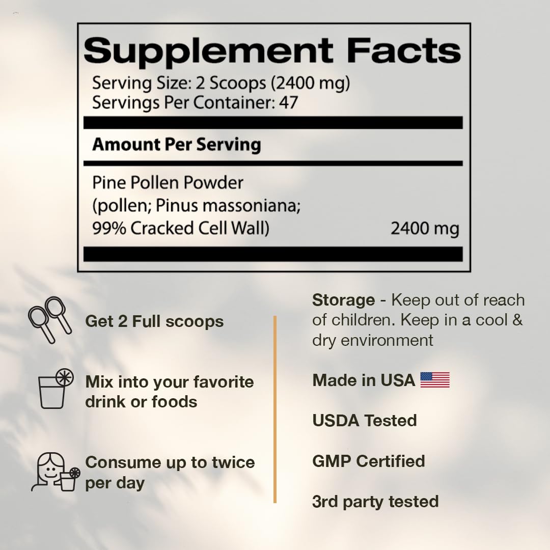premium pine pollen for vitality