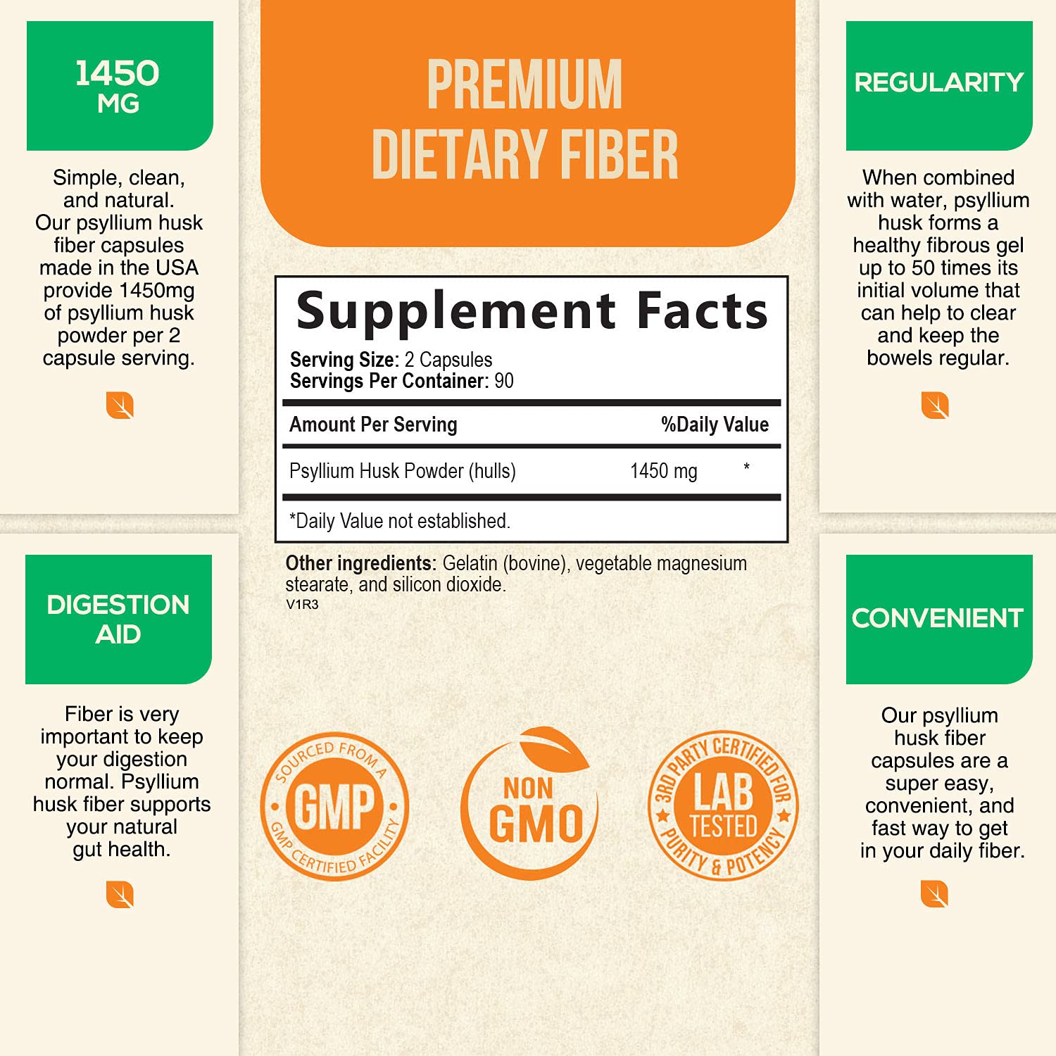 Premium psyllium capsules made in Canada