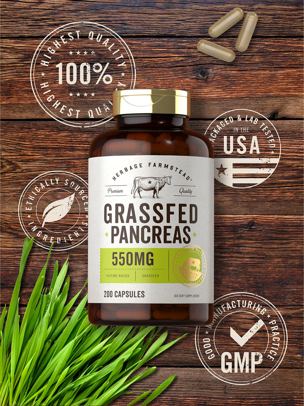 premium quality beef pancreas capsules