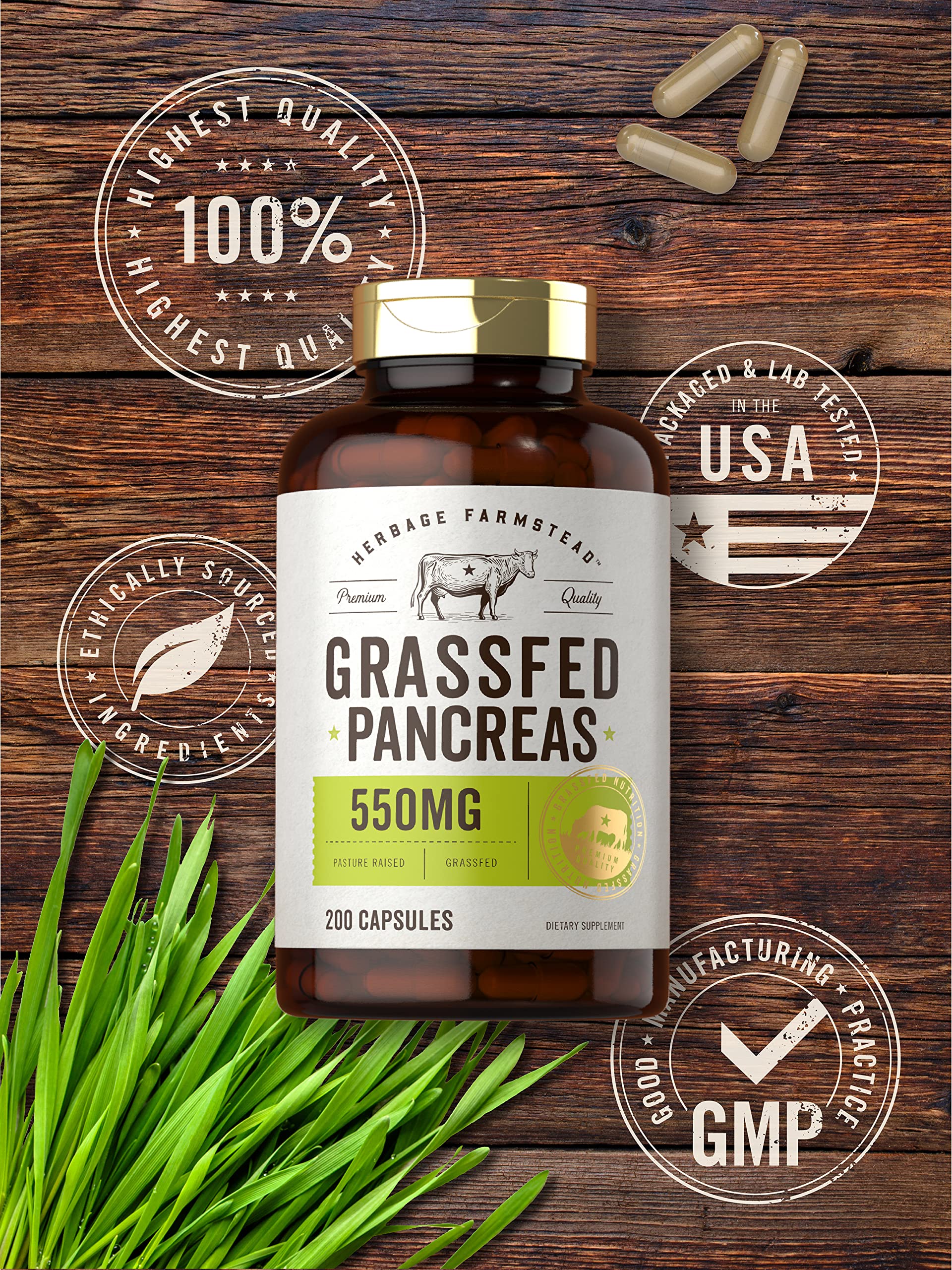 premium quality beef pancreas capsules