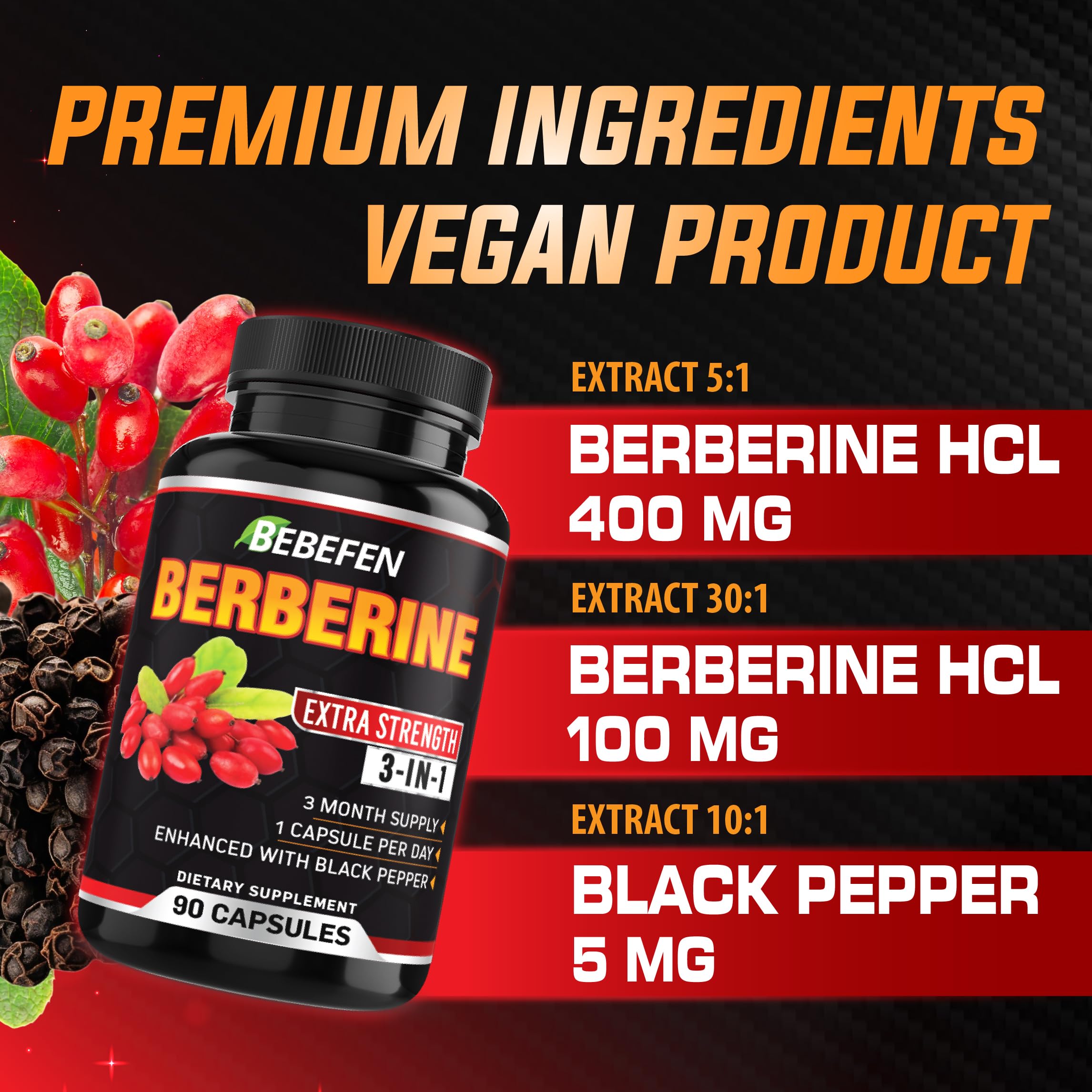 premium quality berberine capsules
