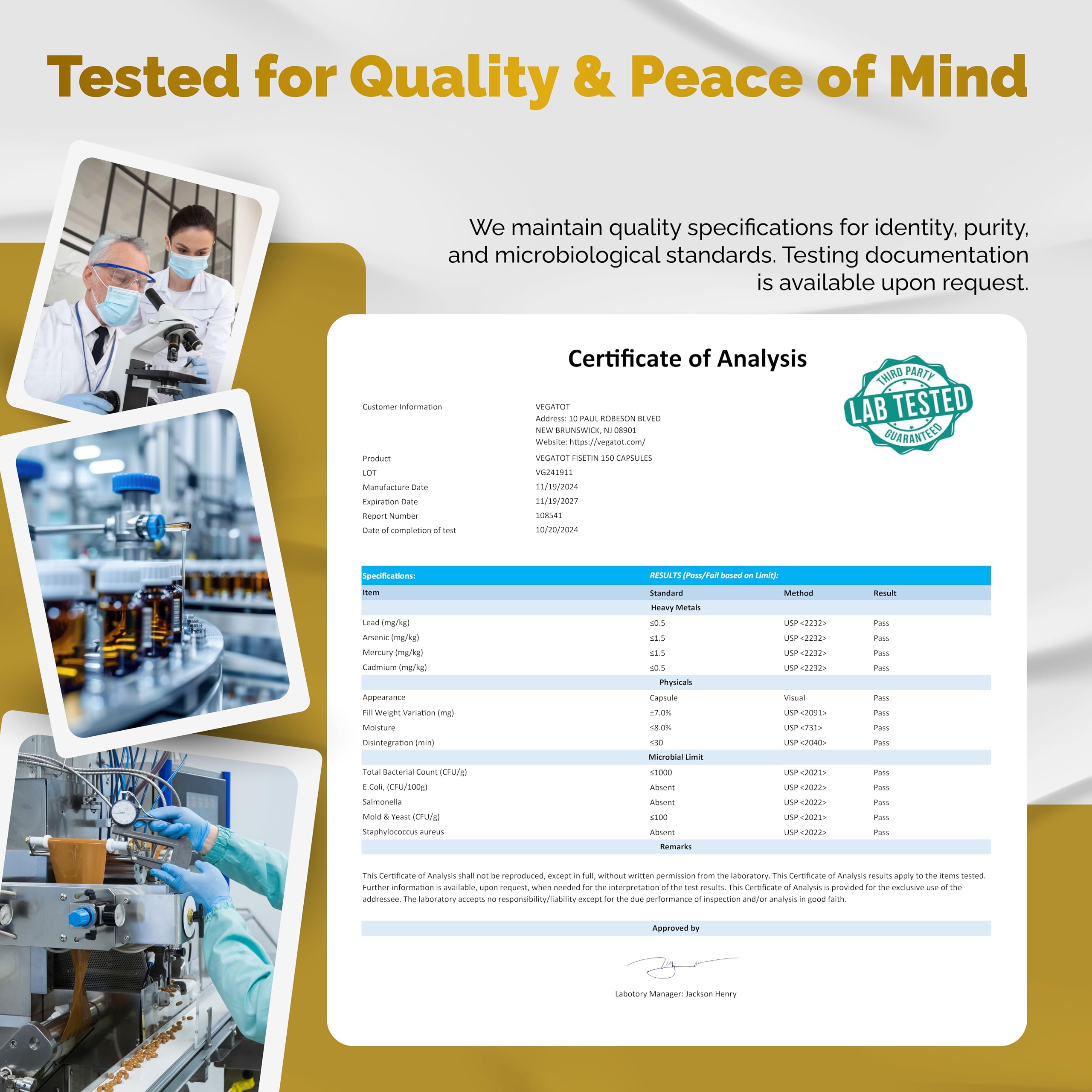 premium quality blended vitamin formula