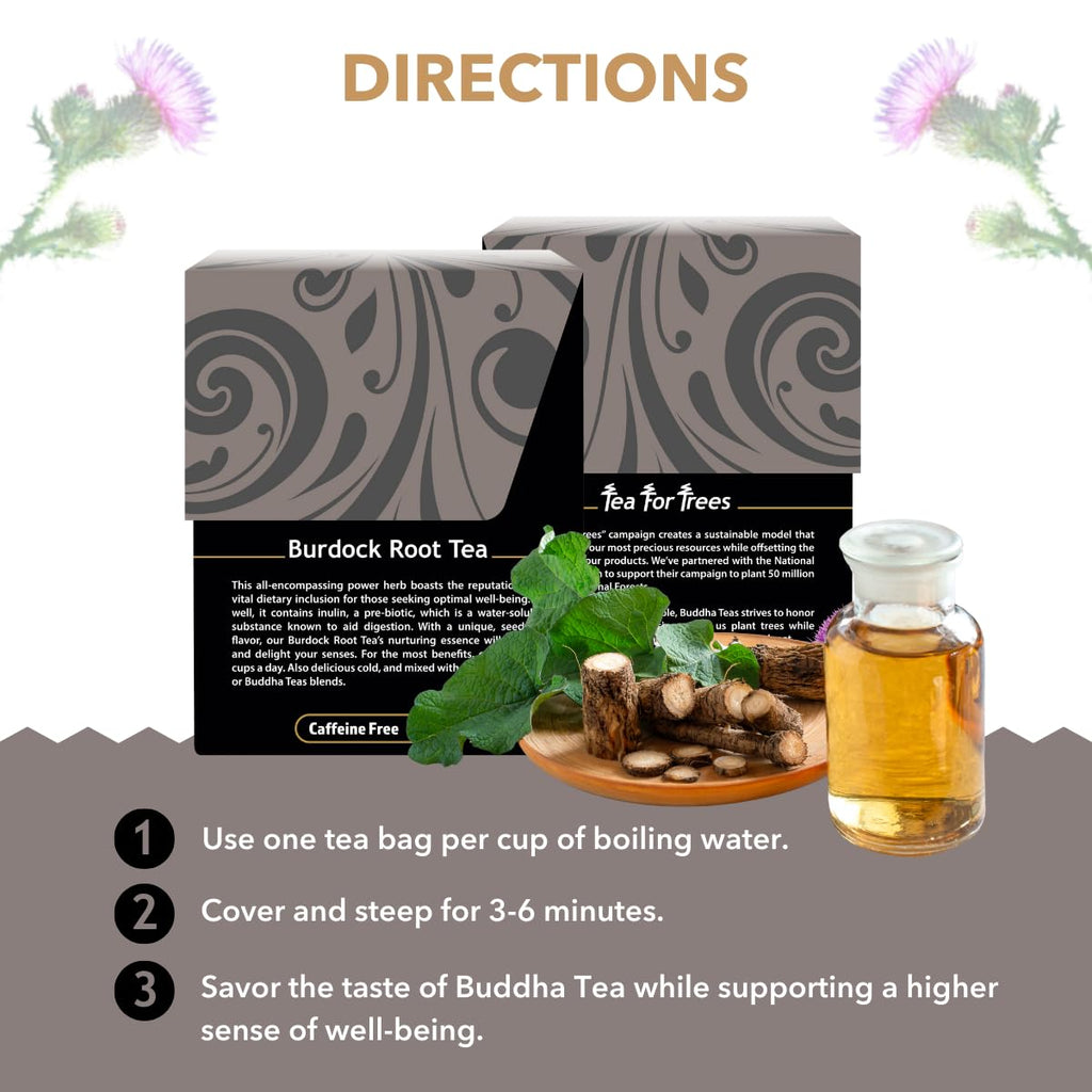 premium quality burdock root tea bags