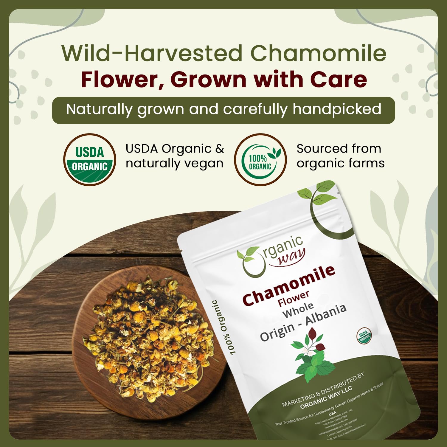 premium quality chamomile flowers