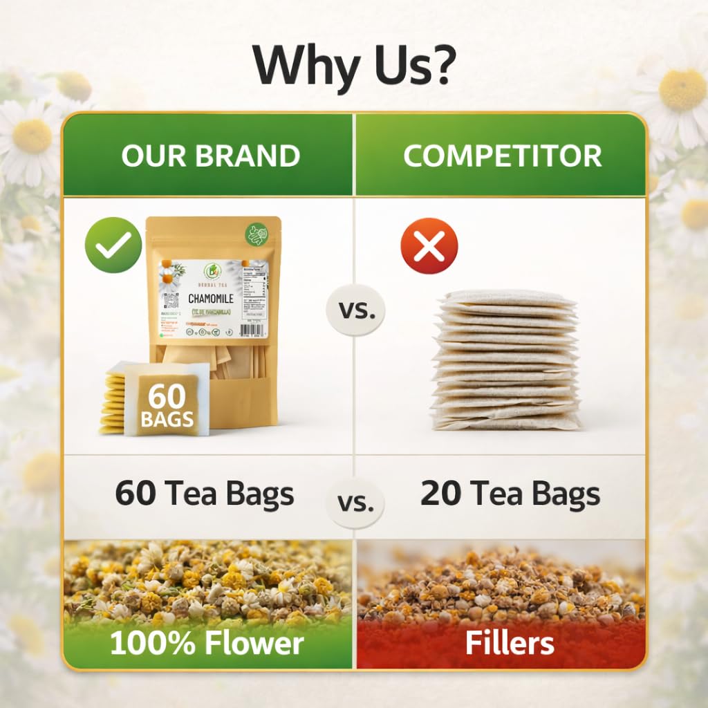 premium quality chamomile tea bags