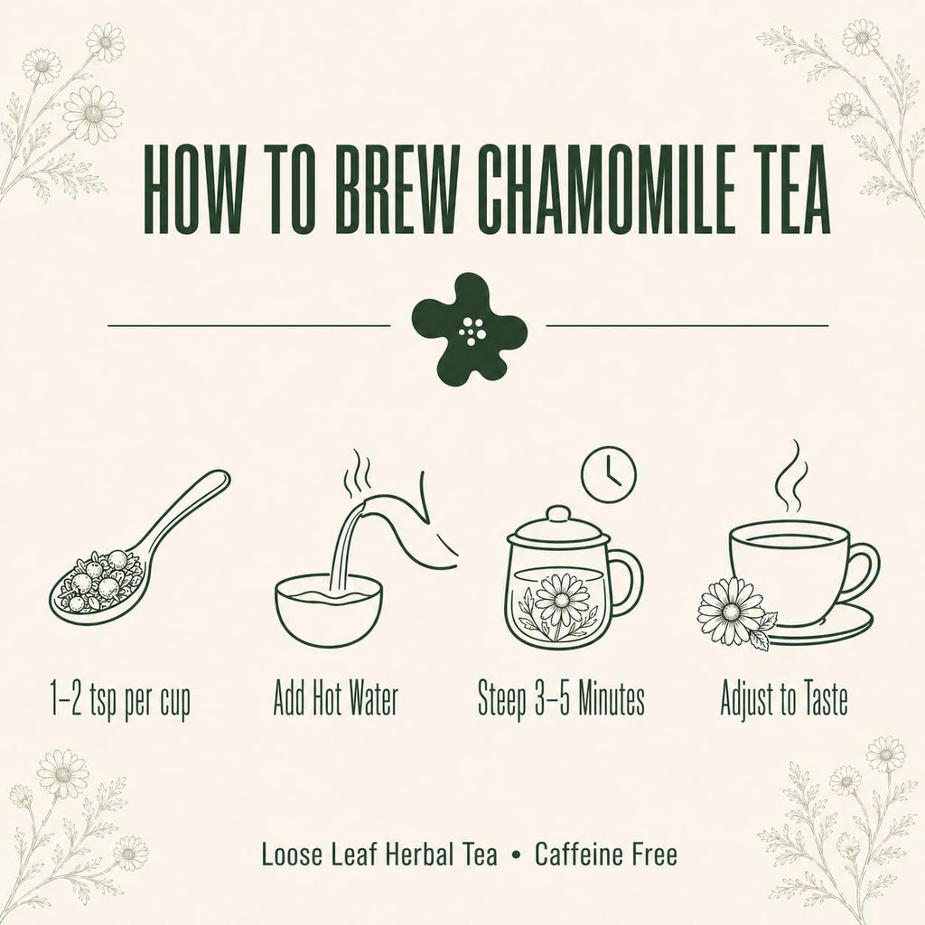 premium quality chamomile tea leaves