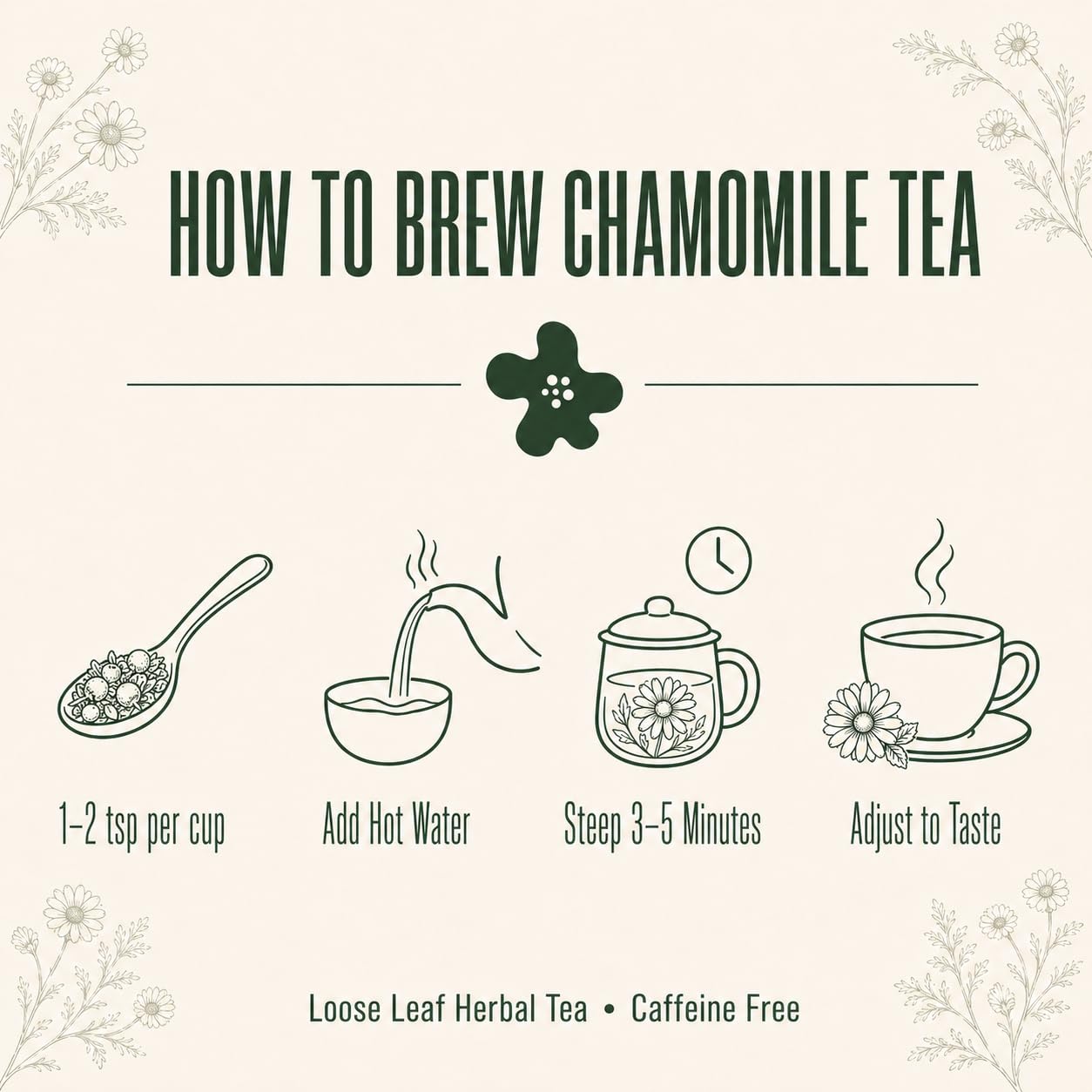 premium quality chamomile tea leaves