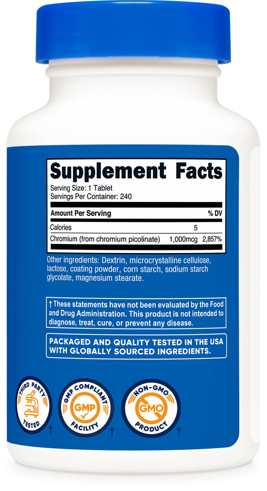 premium quality chromium for energy boost