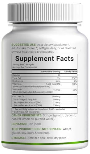 premium quality cod liver oil supplement