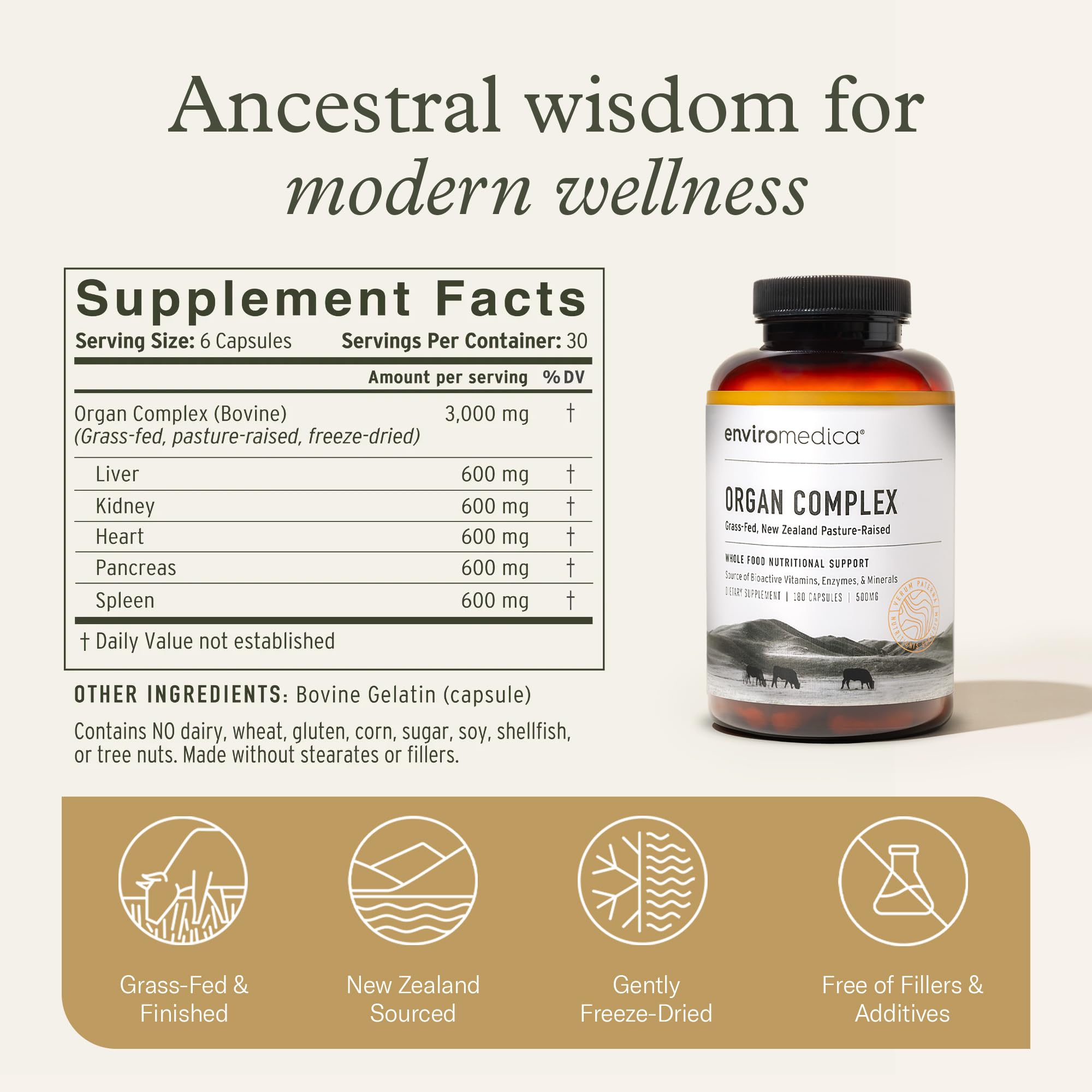 premium quality freeze-dried organ complex