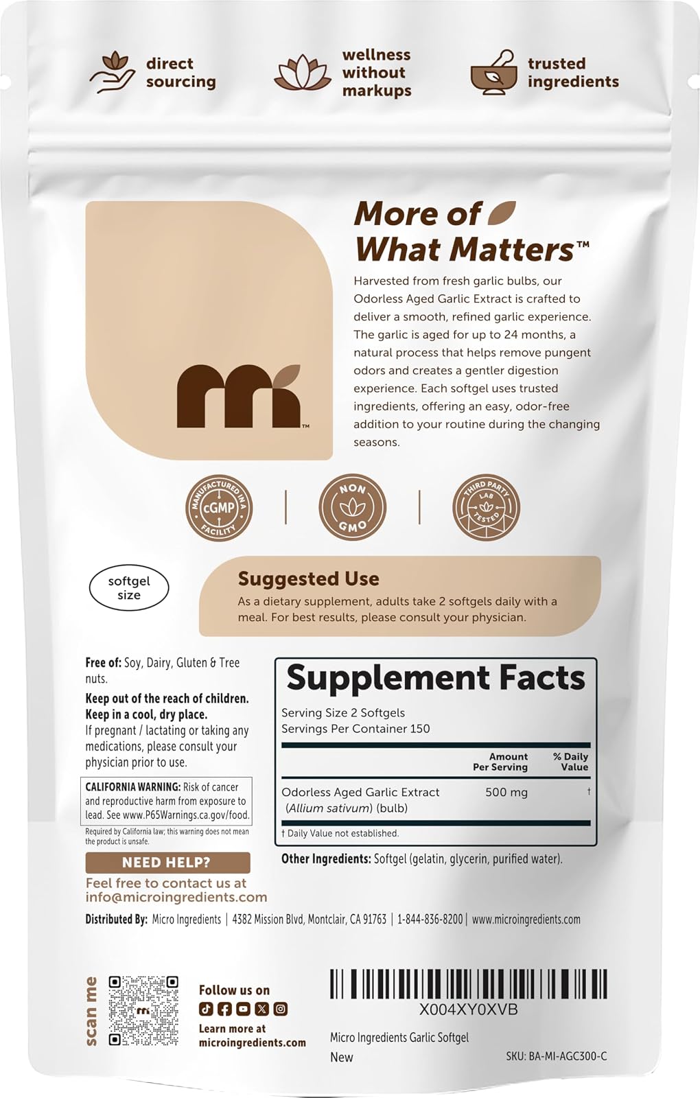 premium quality garlic softgels