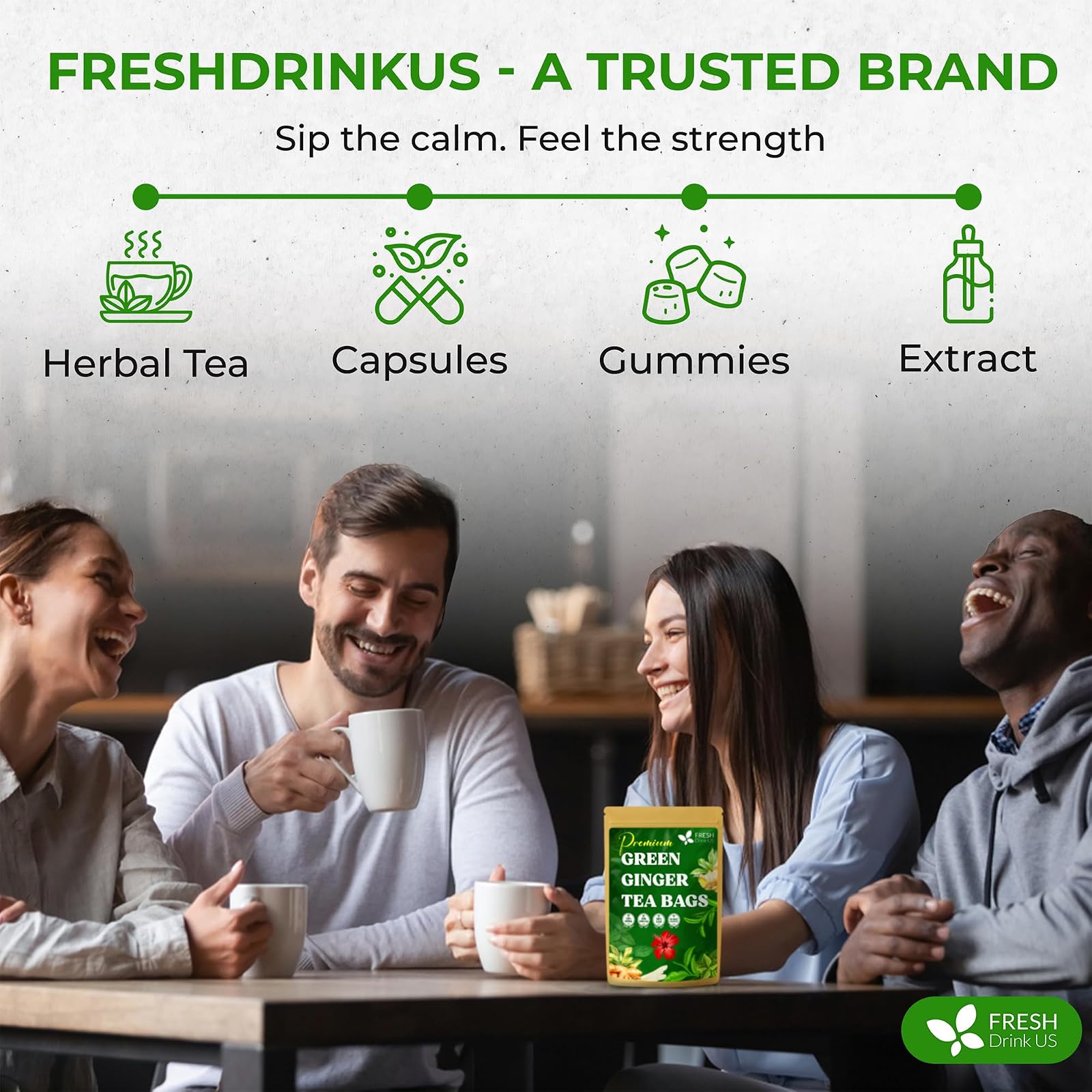 premium quality green ginger tea