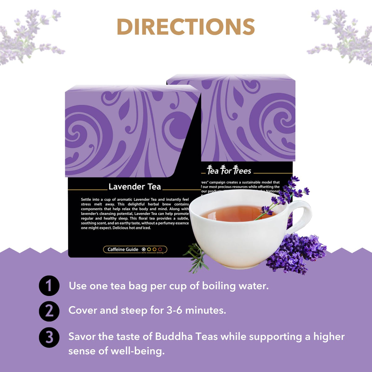 premium quality lavender herbal tea