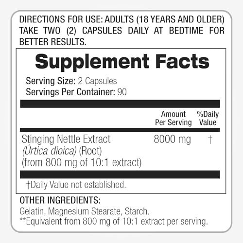 premium quality nettle root capsules