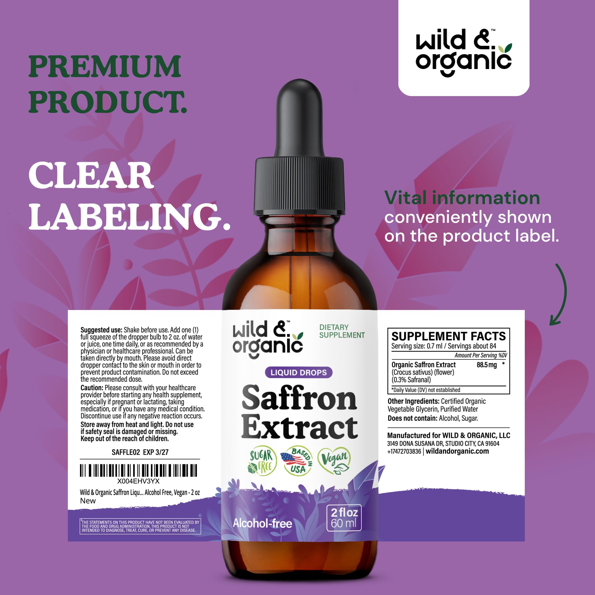 premium quality saffron supplements