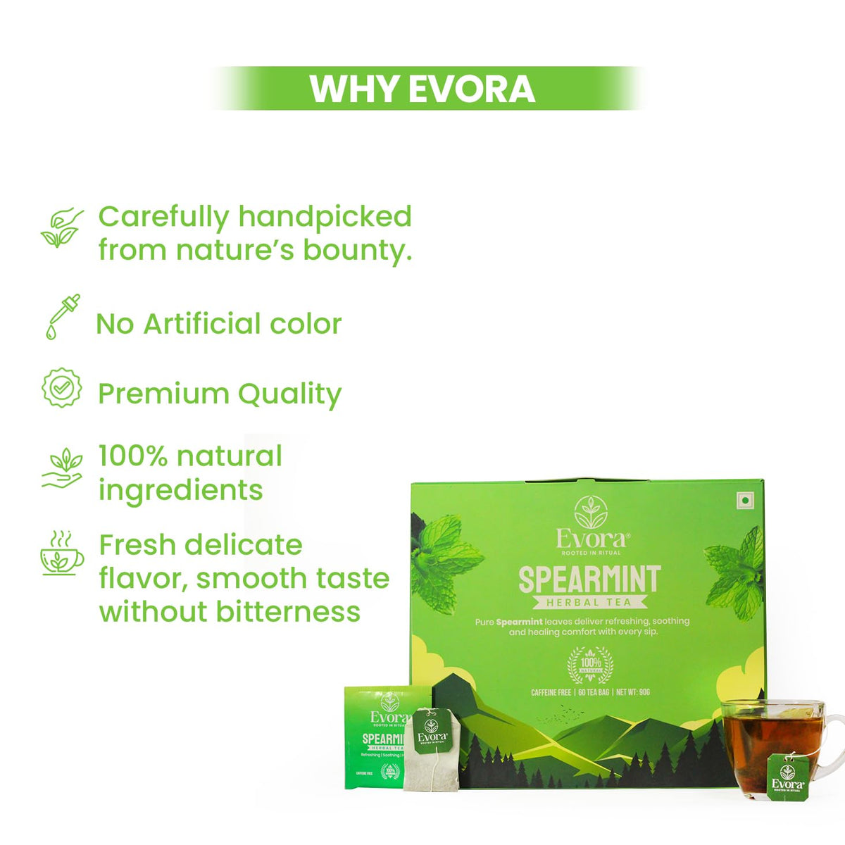 premium quality spearmint herbal tea