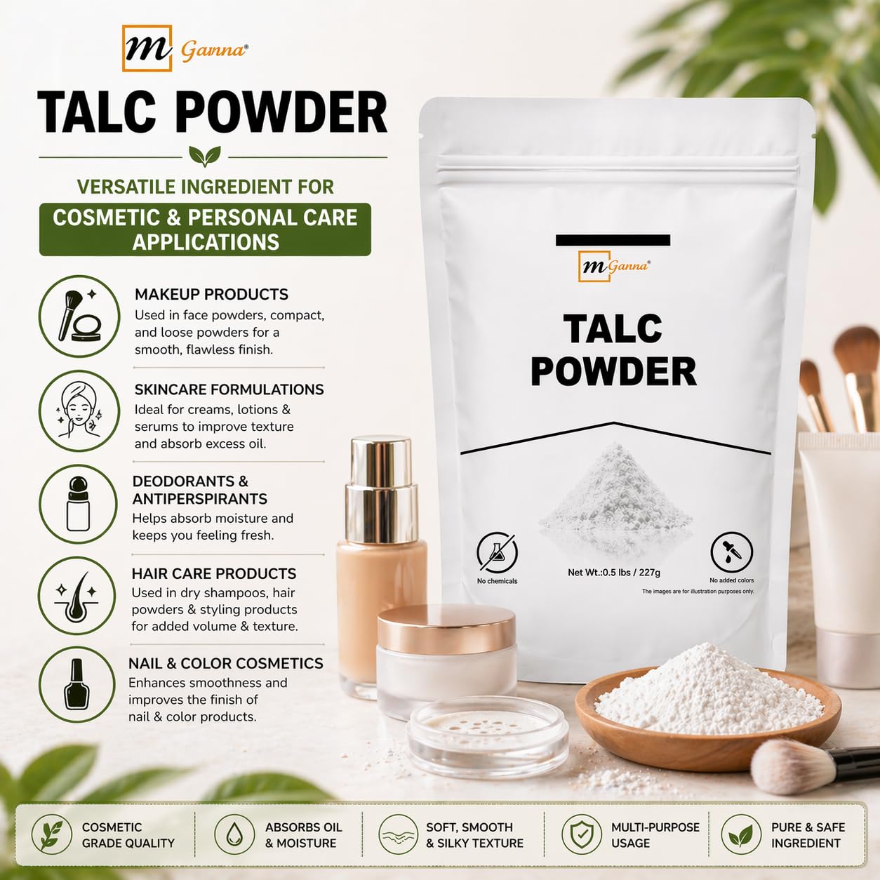 premium quality talc for makeup