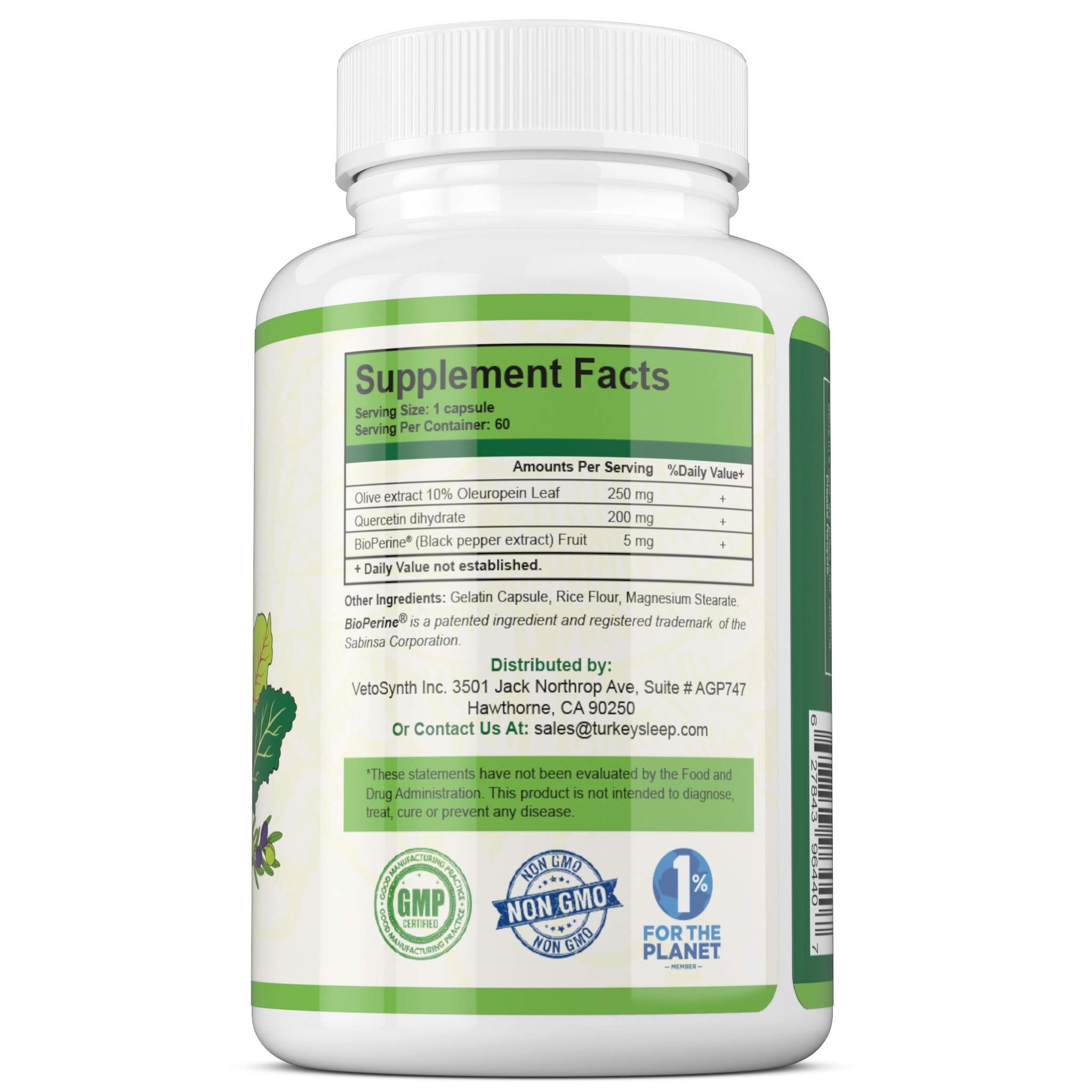 premium quercetin and olive leaf extract