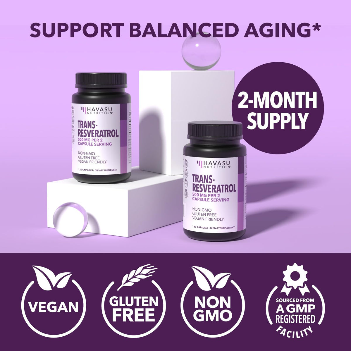Premium resveratrol for immune health