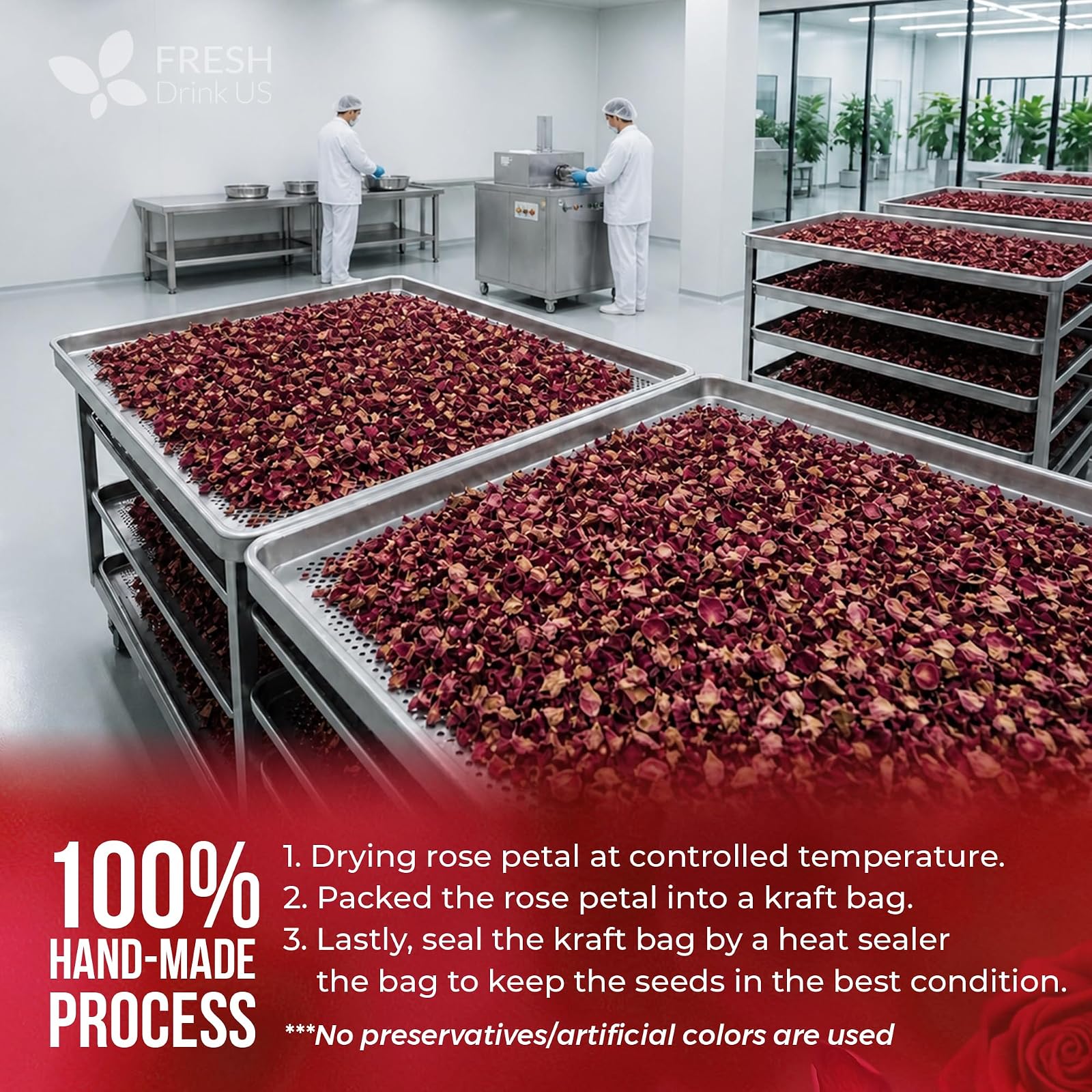 premium rose petals for herbal brews