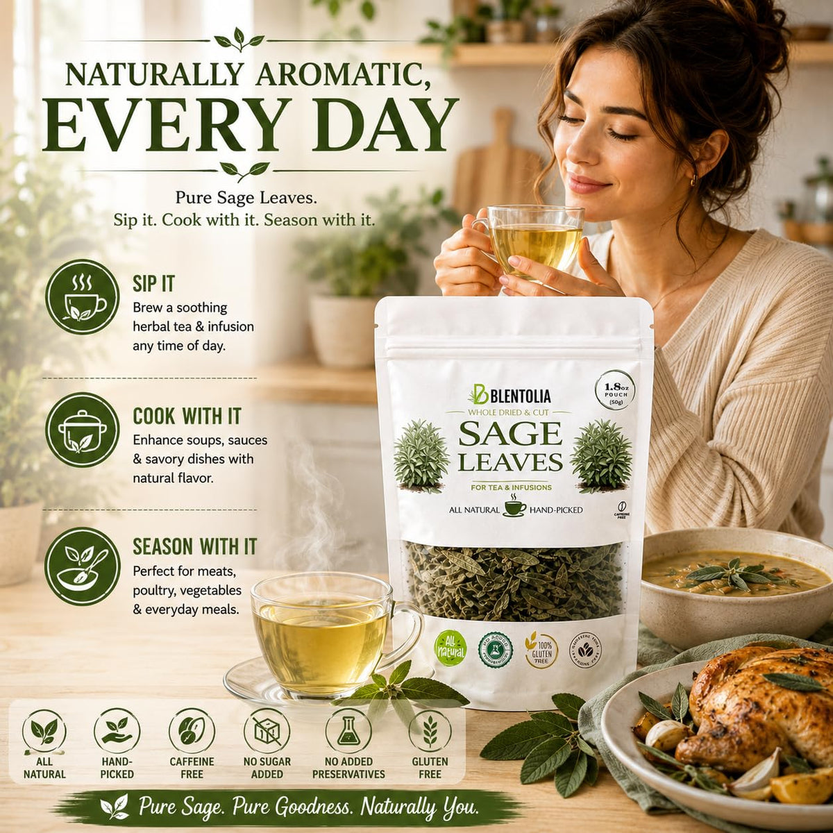 premium sage tea for wellness