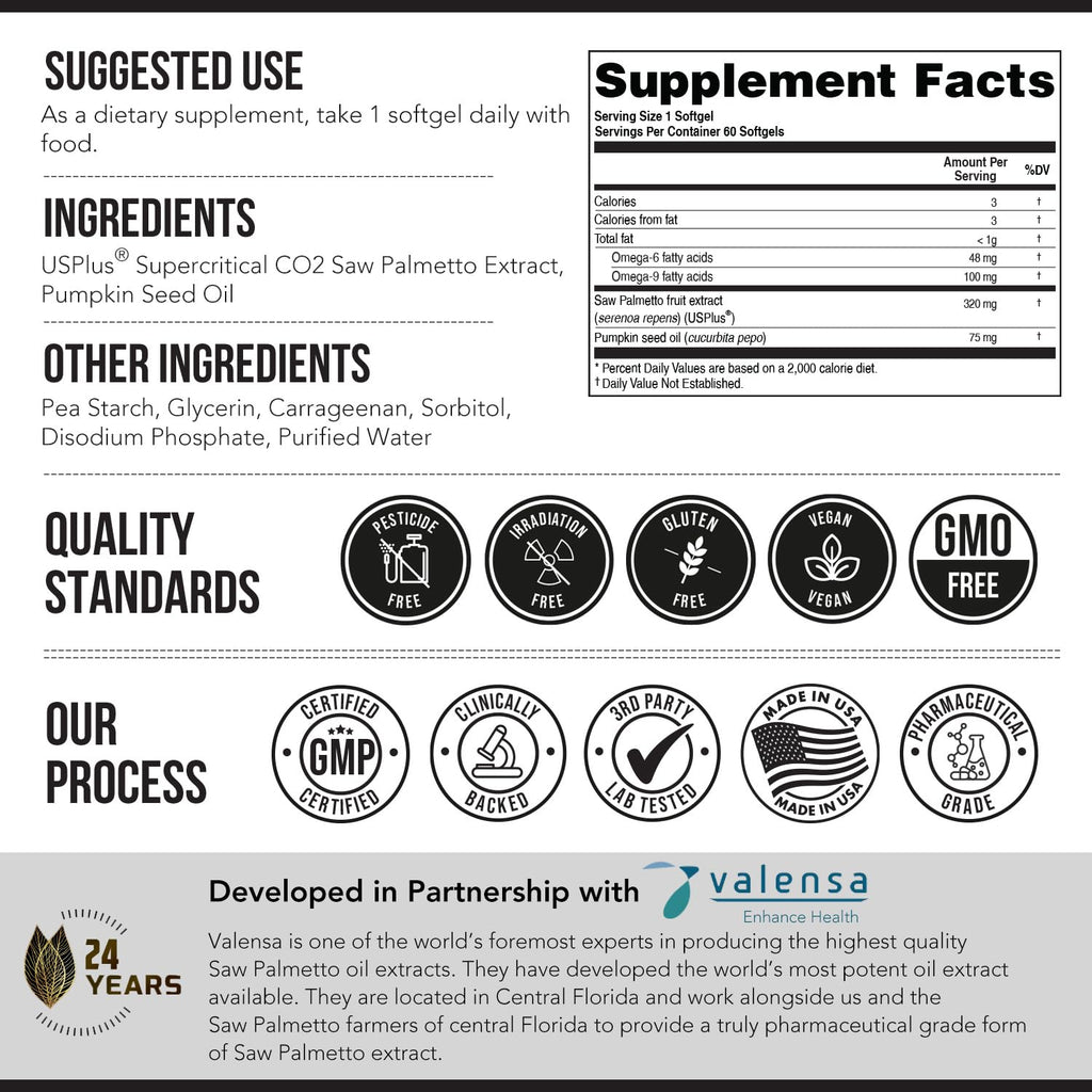 premium saw palmetto extract formula