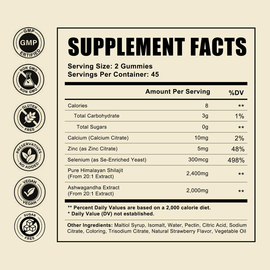 premium shilajit extract gummies