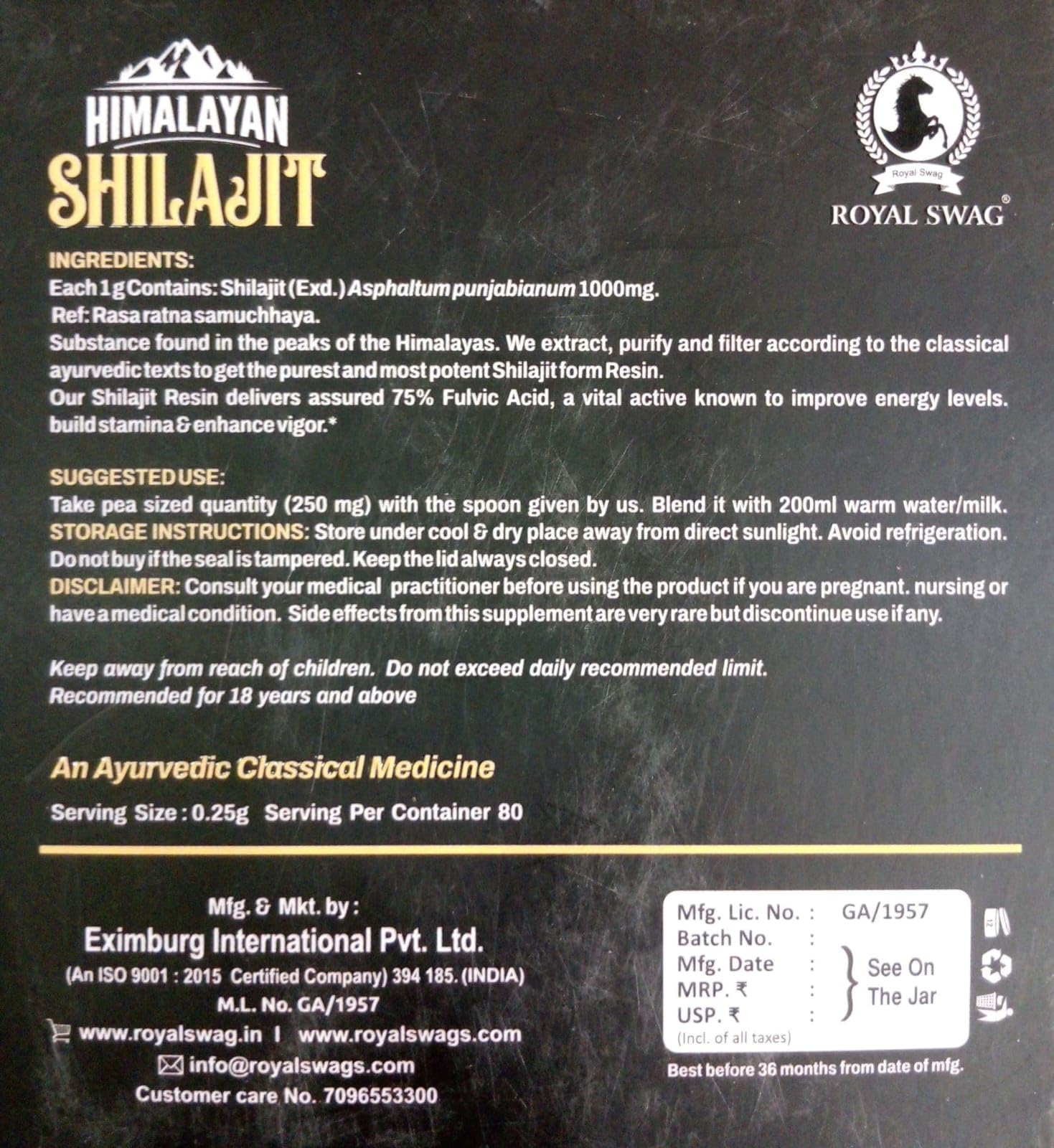 premium shilajit for men and women