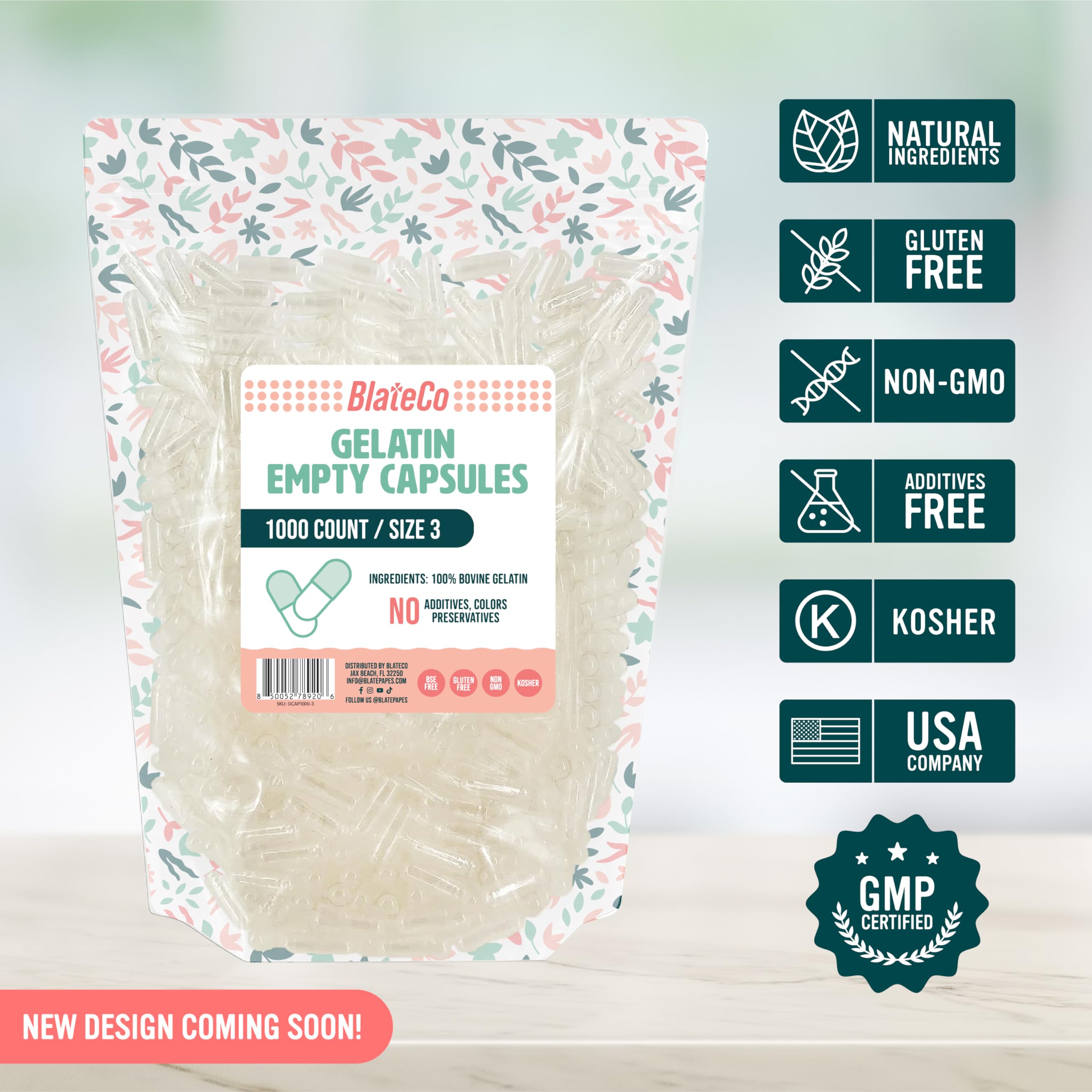 premium size 3 gelatin capsules
