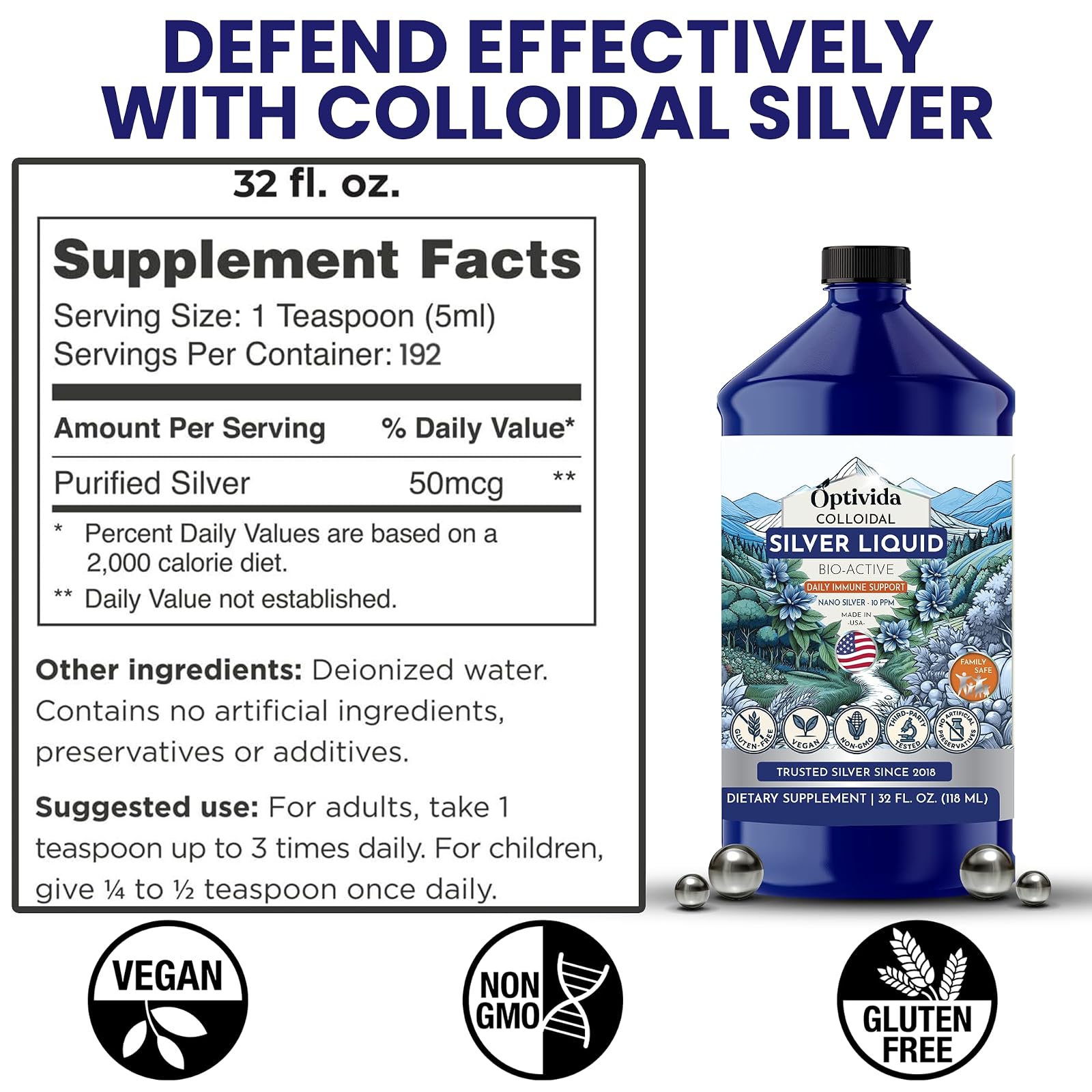 premium trace minerals colloidal silver solution