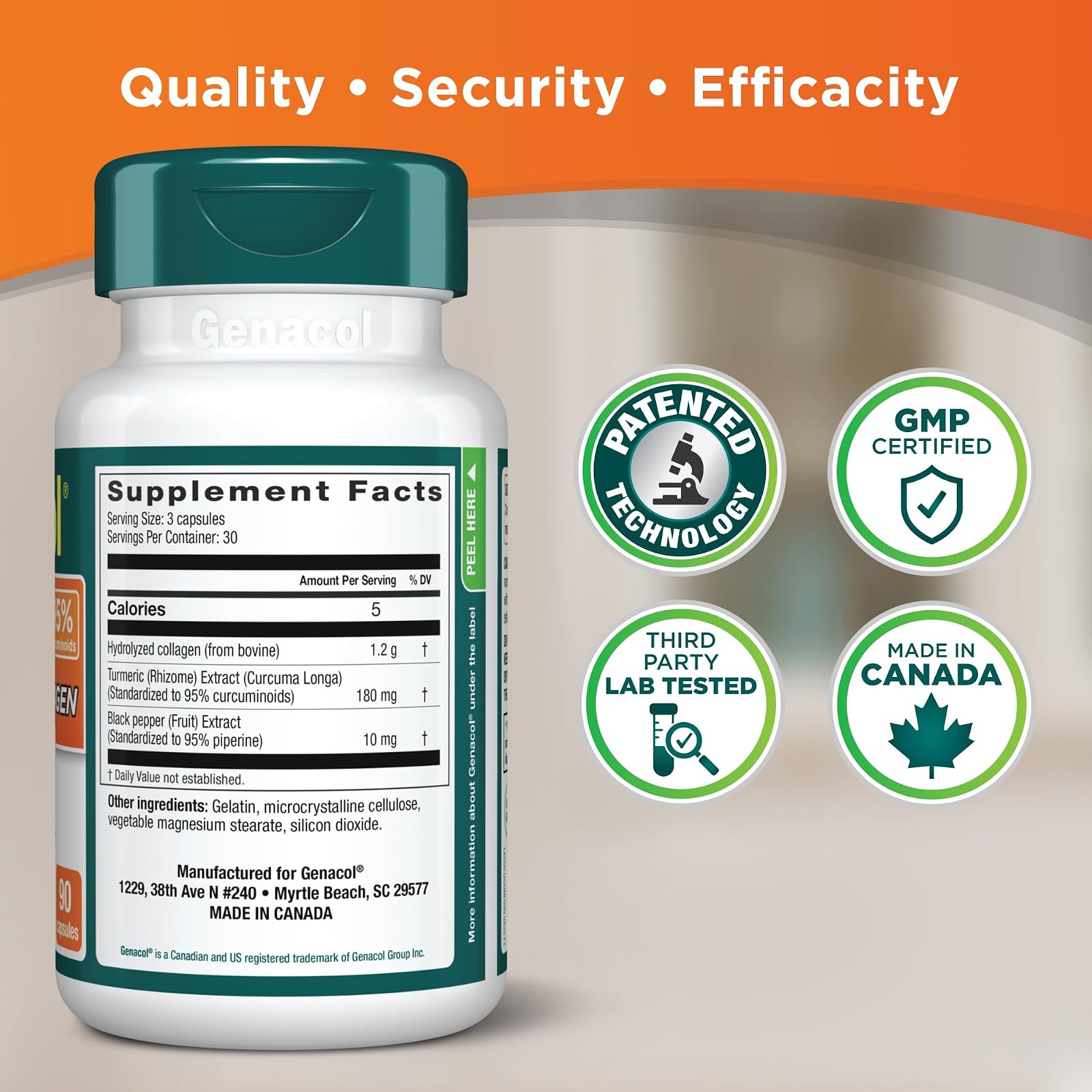 premium turmeric curcumin supplement Canada
