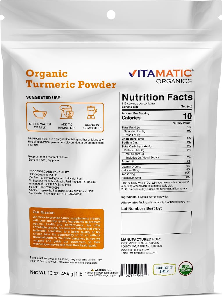 Premium turmeric powder for smoothies