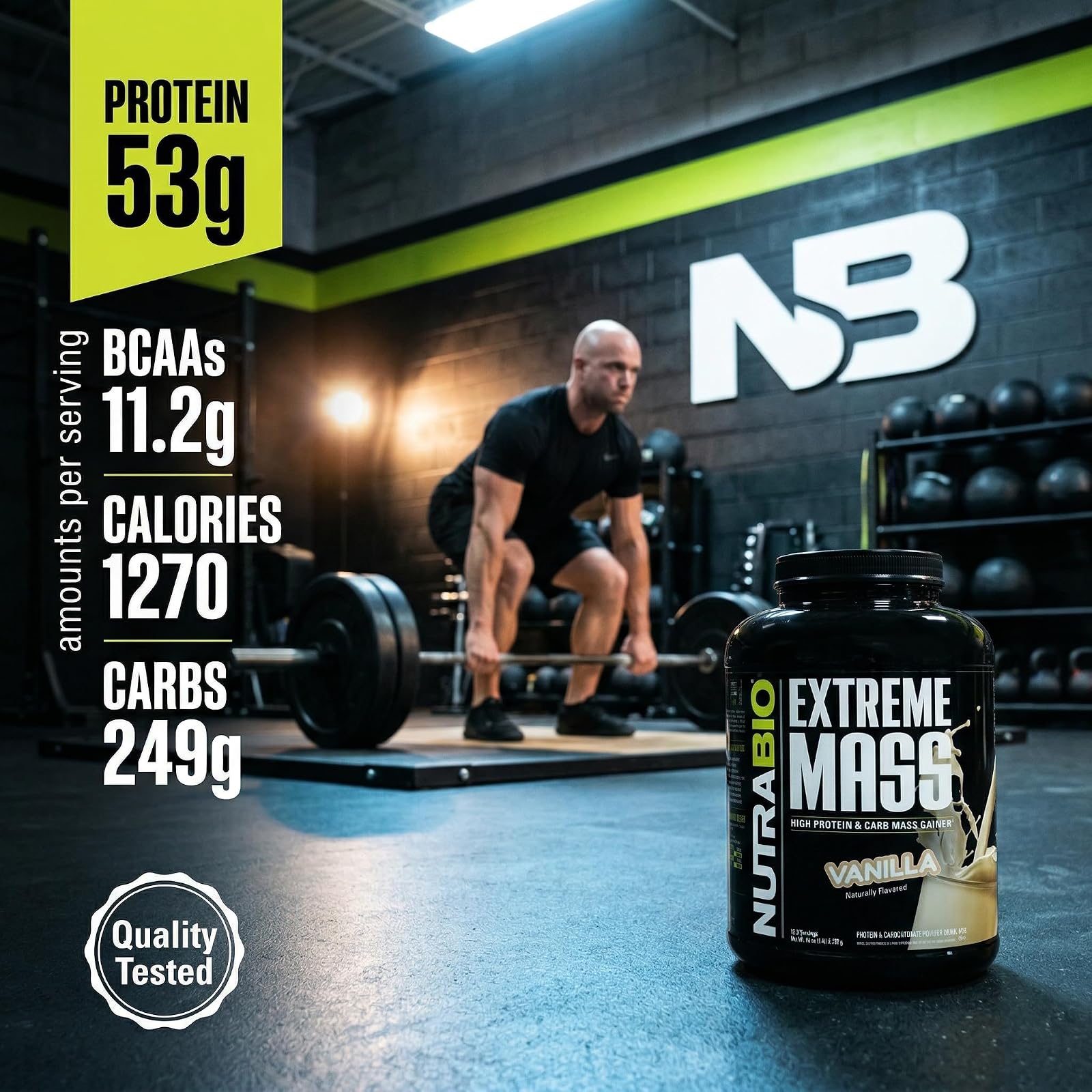 premium vanilla protein mass gainer
