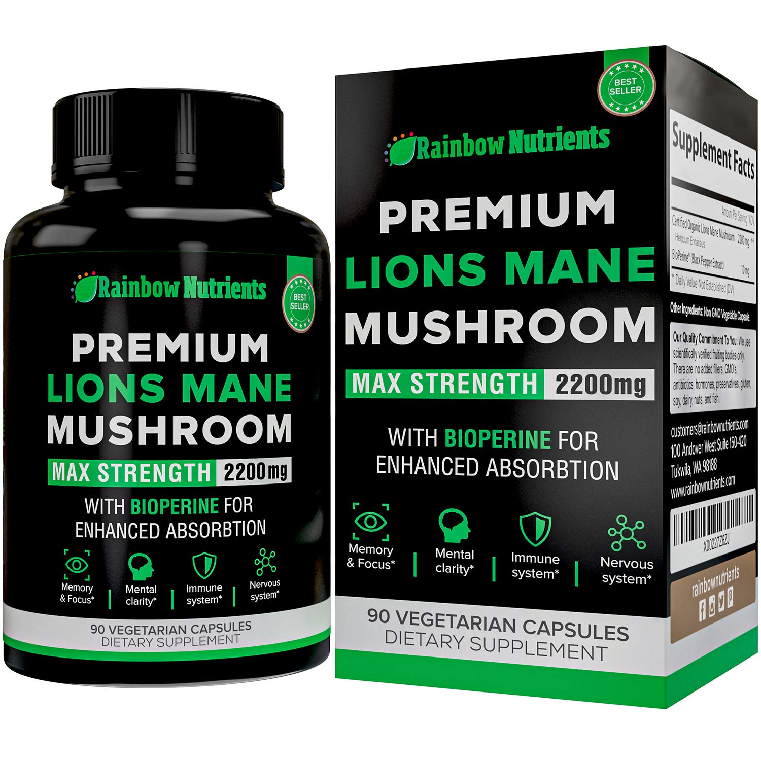 premium vegan capsules for brain function
