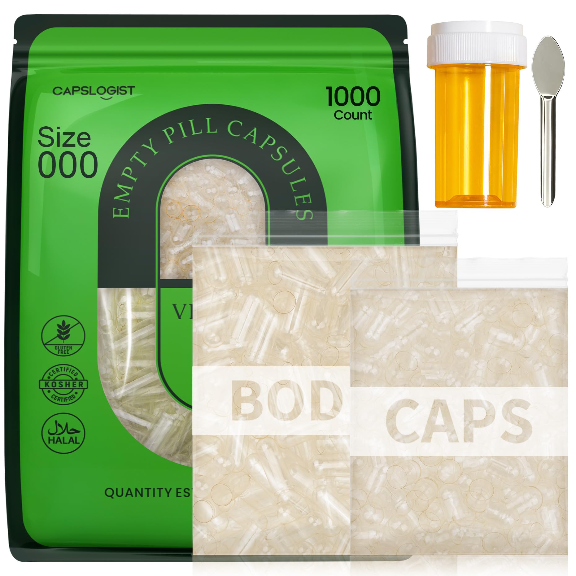 Premium vegan empty capsules for supplements