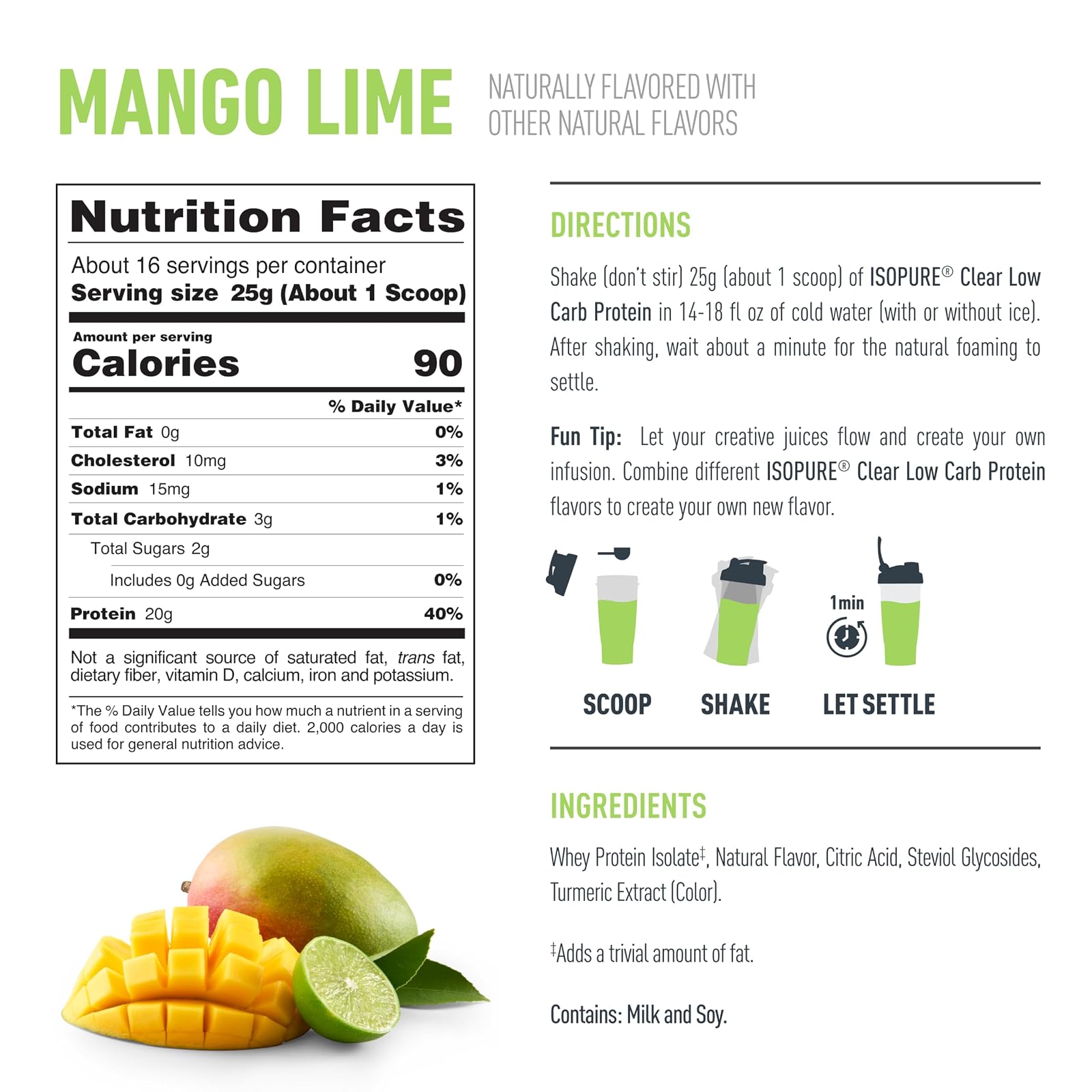 Premium whey protein isolate for smoothies