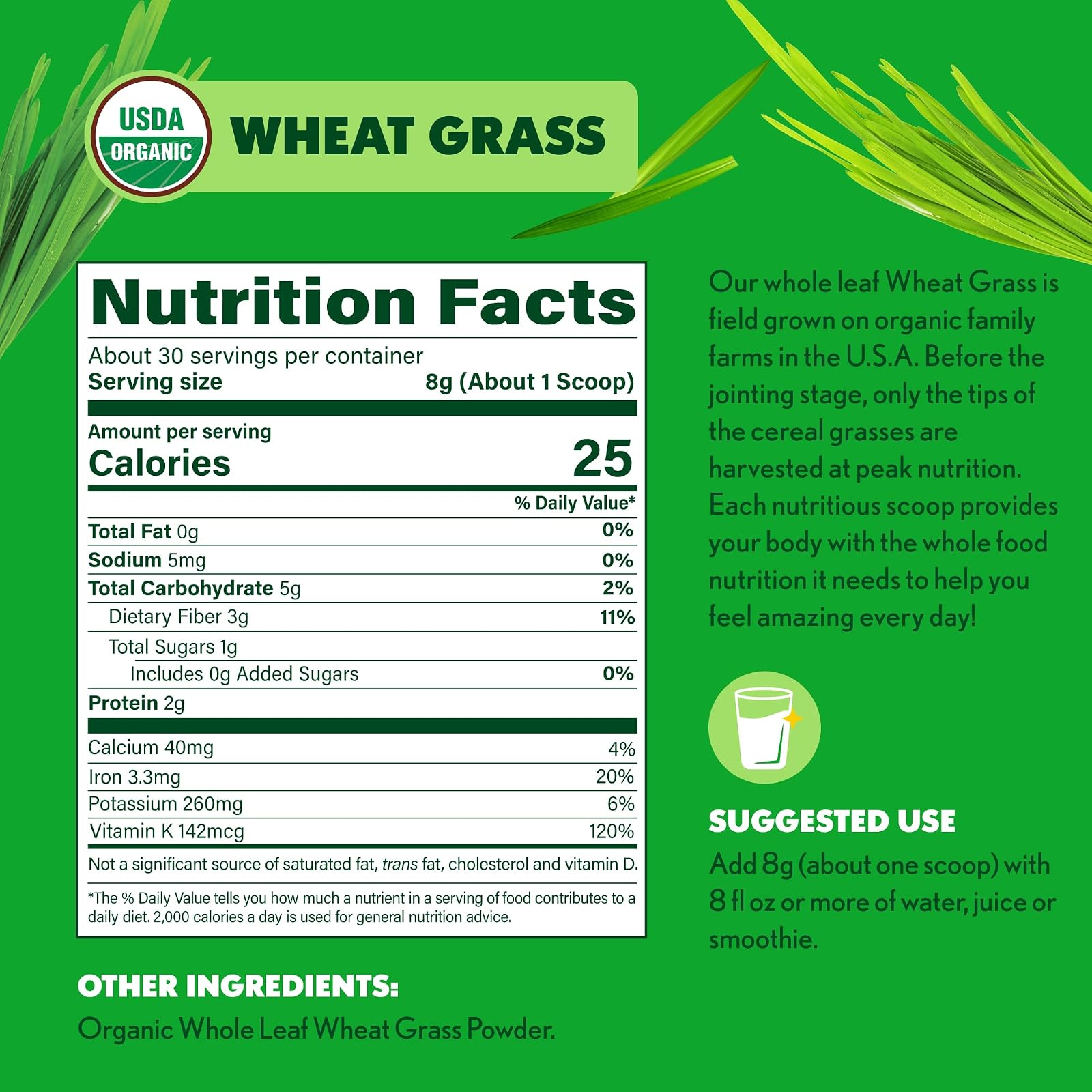 premium whole-leaf wheatgrass for vitality