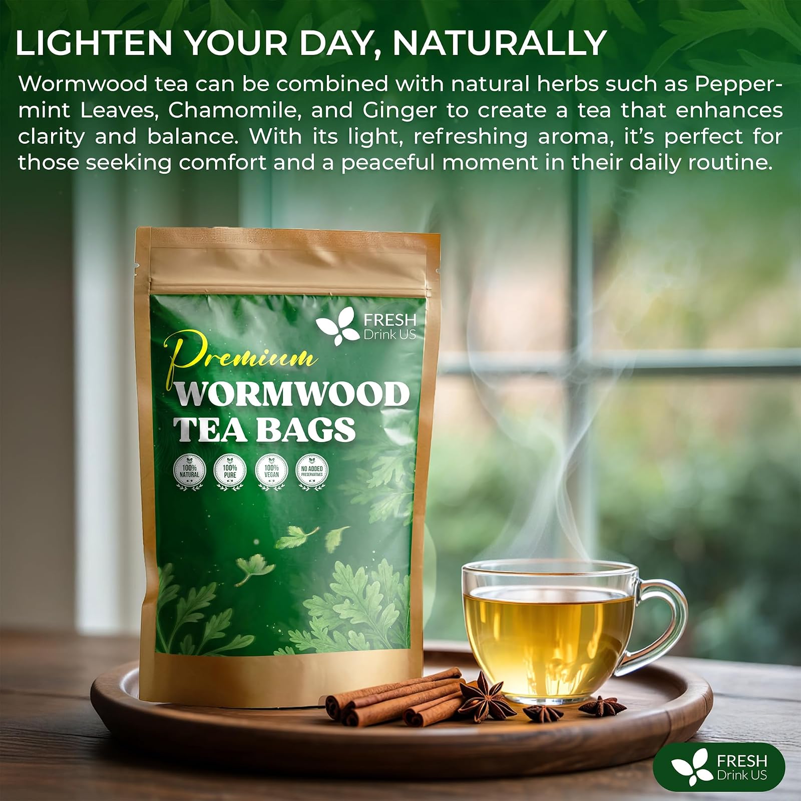 premium wormwood tea for wellness