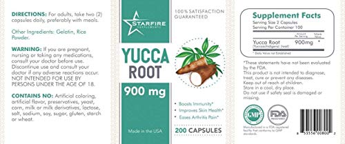 premium yucca root capsules 900mg