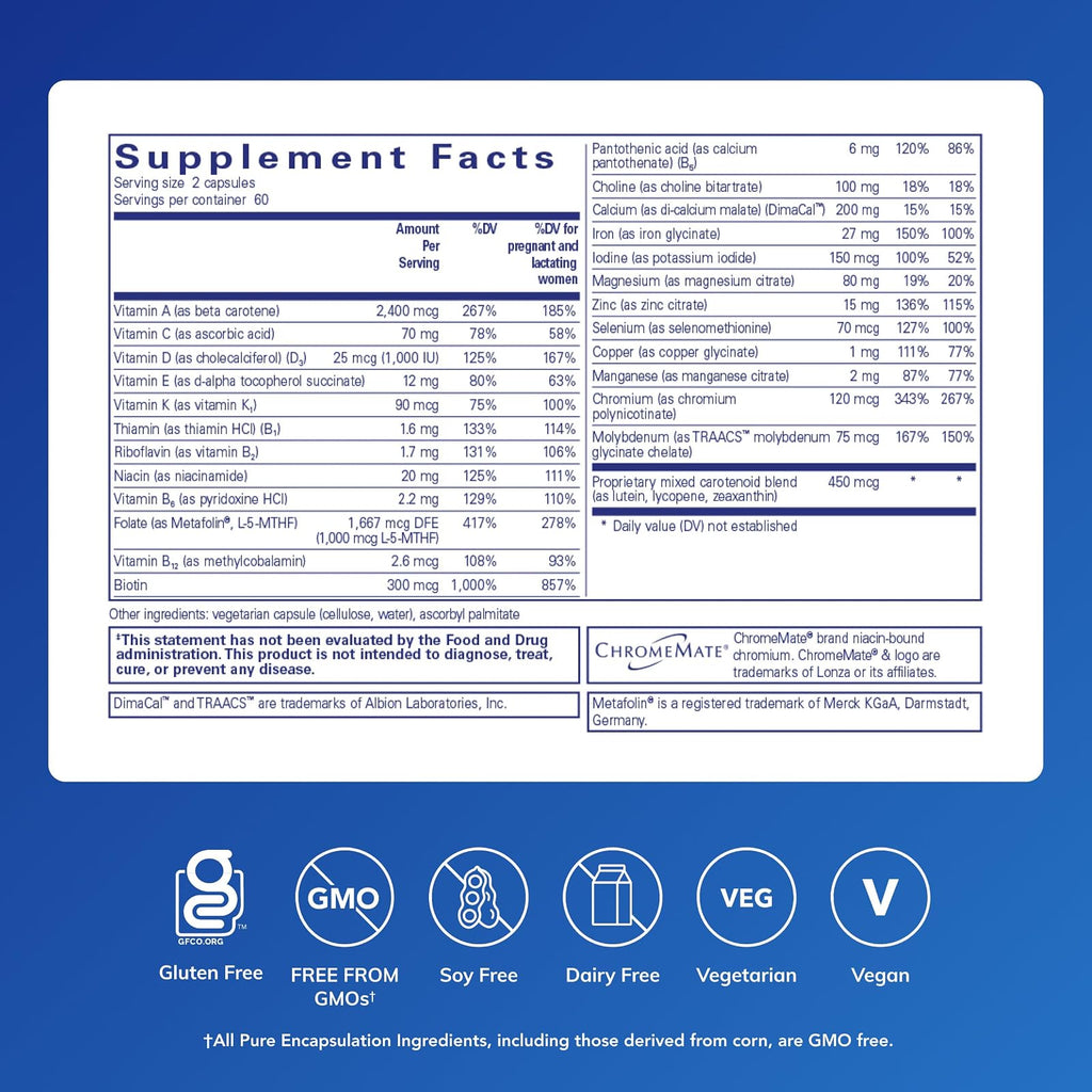 prenatal nutrients with essential vitamins