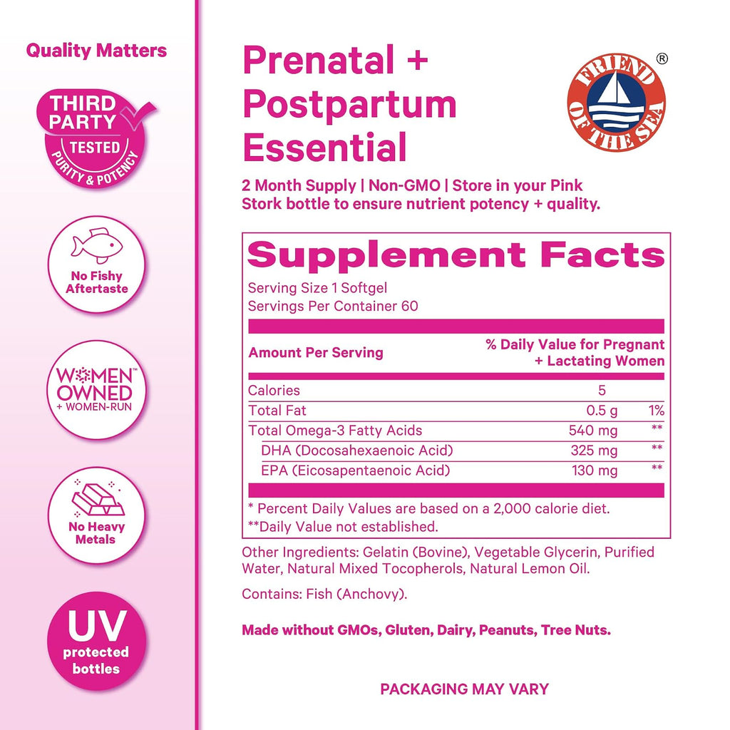 Prenatal vitamins with fish oil