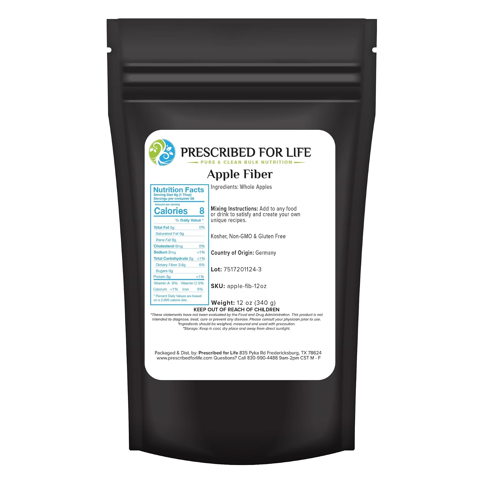 Prescribed For Life apple fiber powder benefits