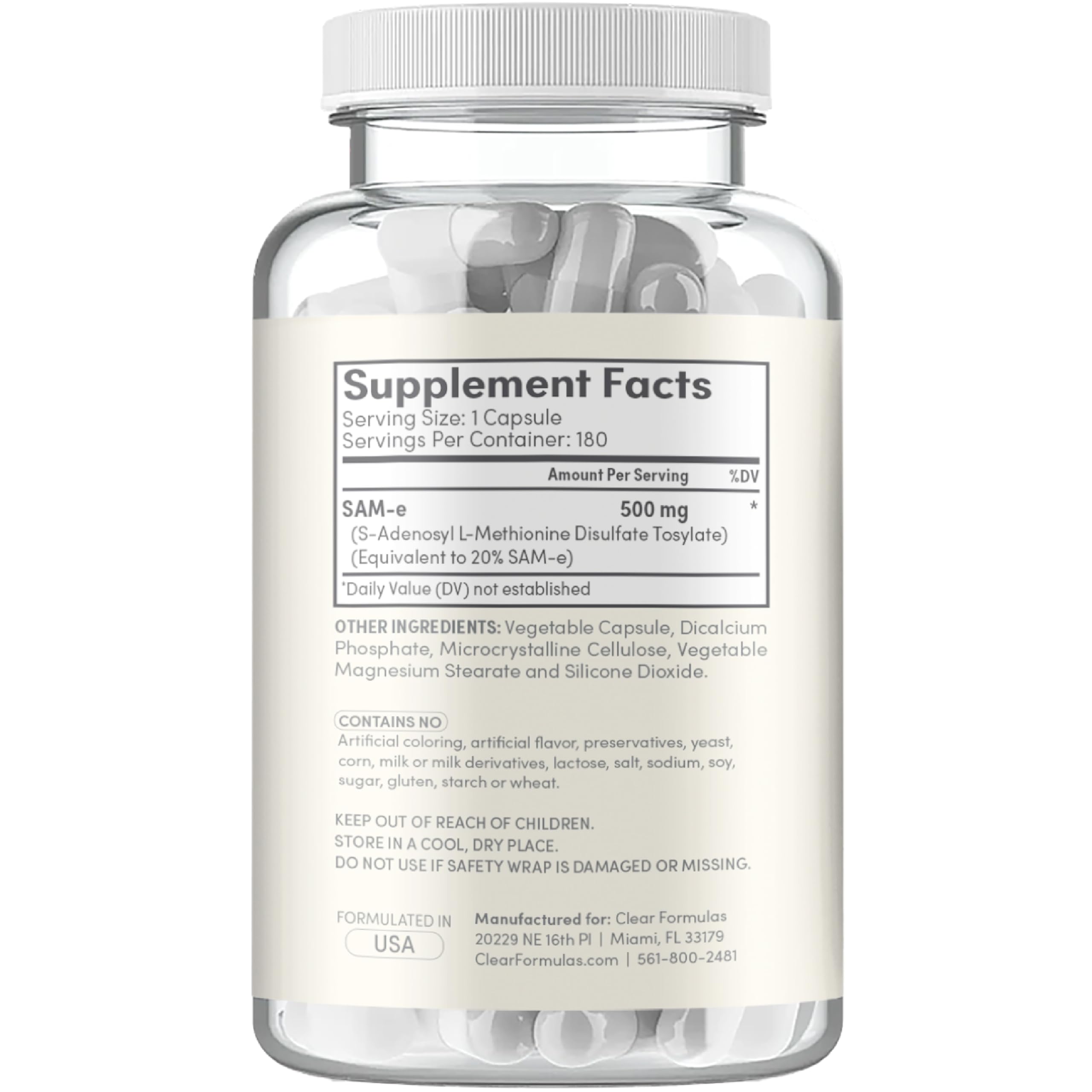 Preservative free health supplements