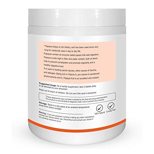 preservative free papaya leaf tablets