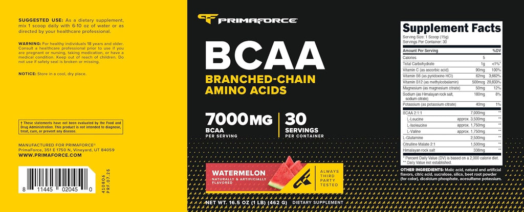 Primaforce BCAA 30 servings container