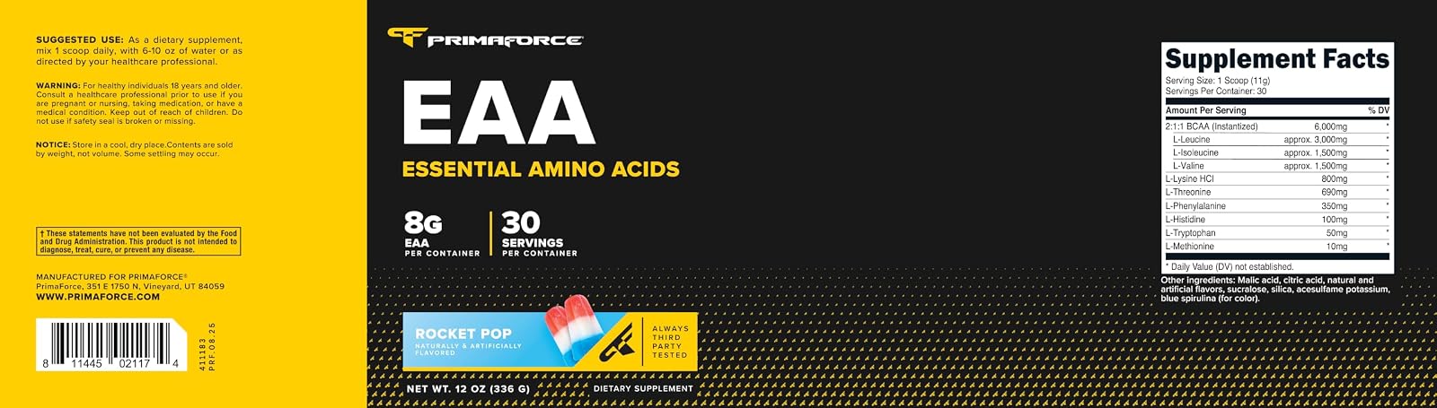 Primaforce EAA for enhanced endurance