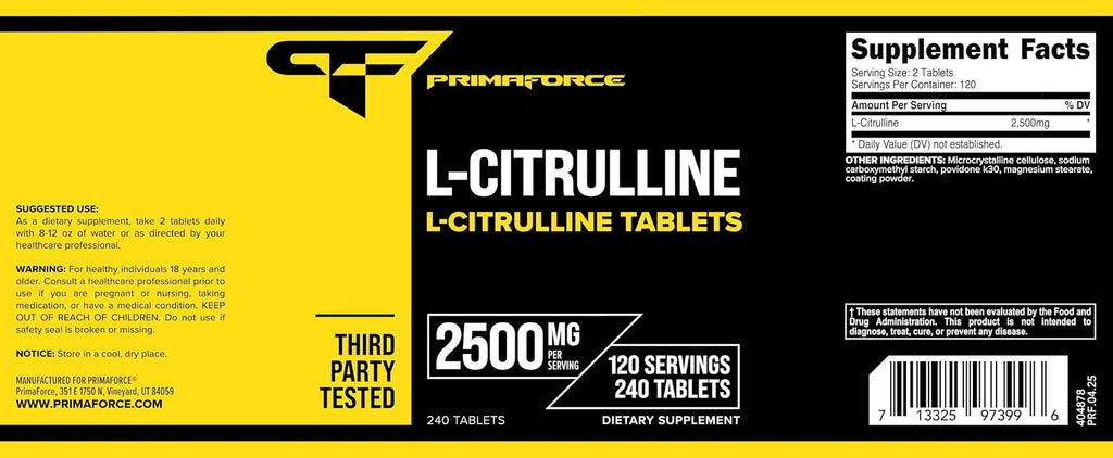 Primaforce L-Citrulline for enhanced endurance